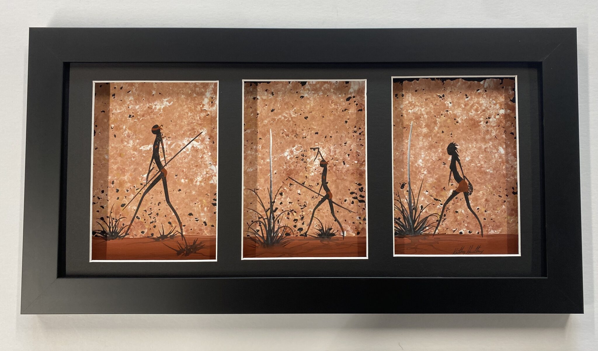 (FML3) Framed Mat Art lge Triple - "Landscape art" • Murra Wolka